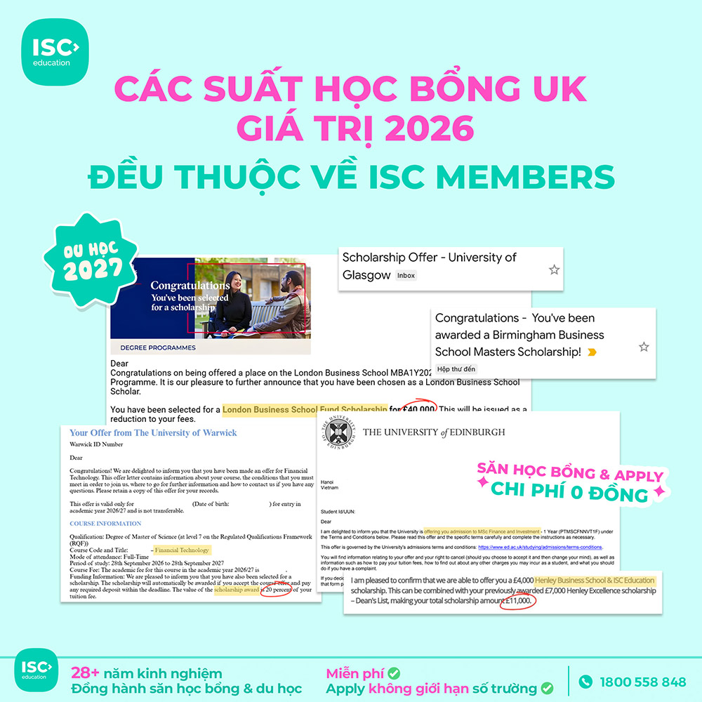 ISC - ĐỐI TÁC TUYỂN SINH CHÍNH THỨC CỦA TẤT CẢ CÁC TRƯỜNG UK | ISC ...